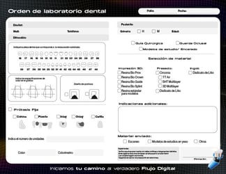 Descarga aquí tu orden de trabajo para laboratorio dental